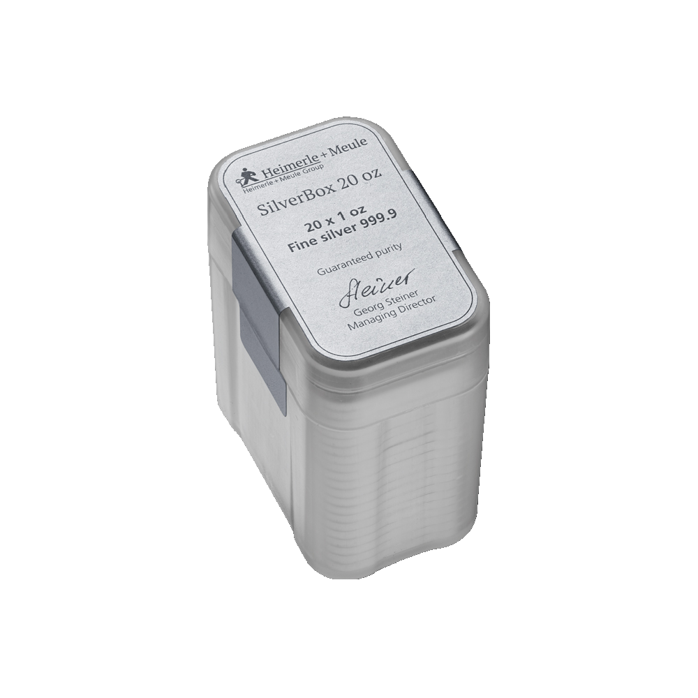 20 x 1oz Silver Bar | Heimerle + Meule | CelticGold.eu